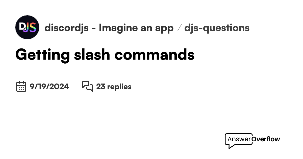 Getting slash commands - discord.js - Imagine an app