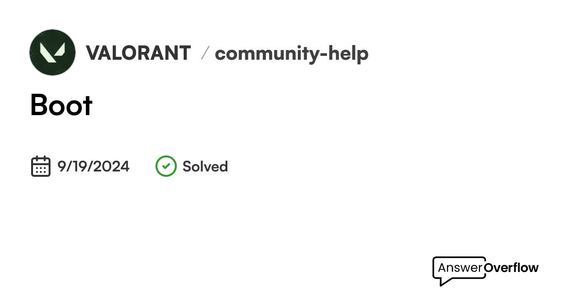 Boot - VALORANT