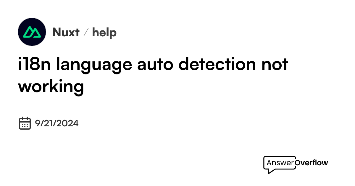 i18n language auto detection not working - Nuxt