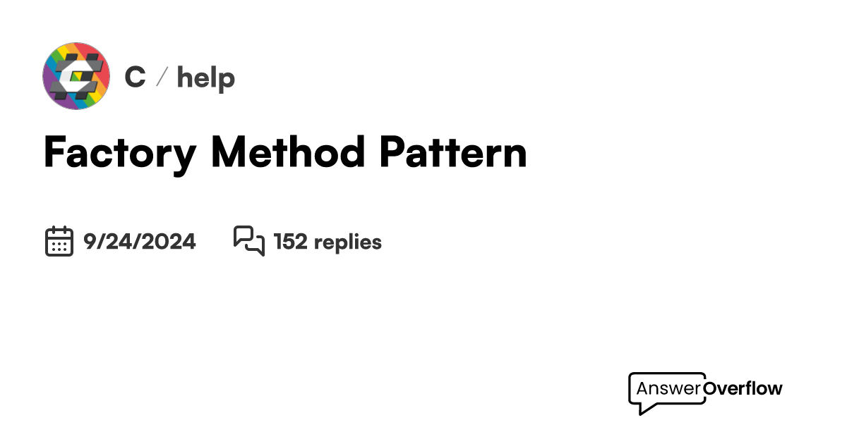 Factory Method Pattern - C#