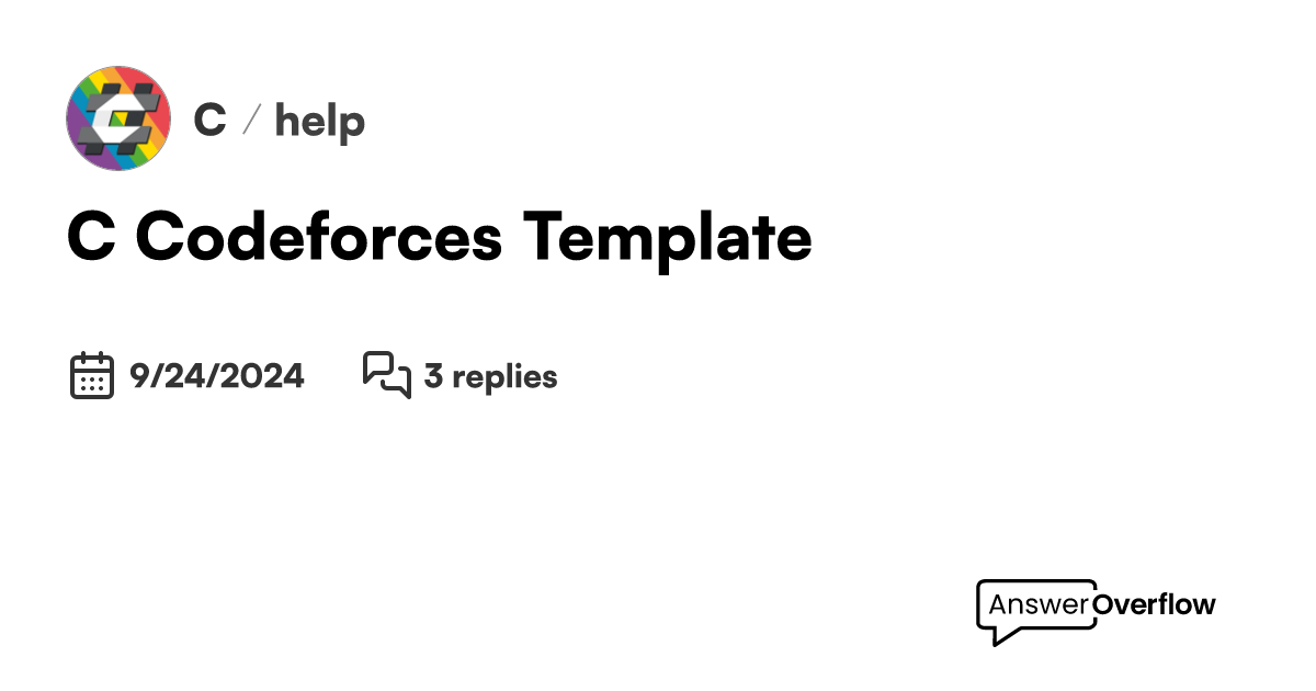 C# Codeforces Template - C#