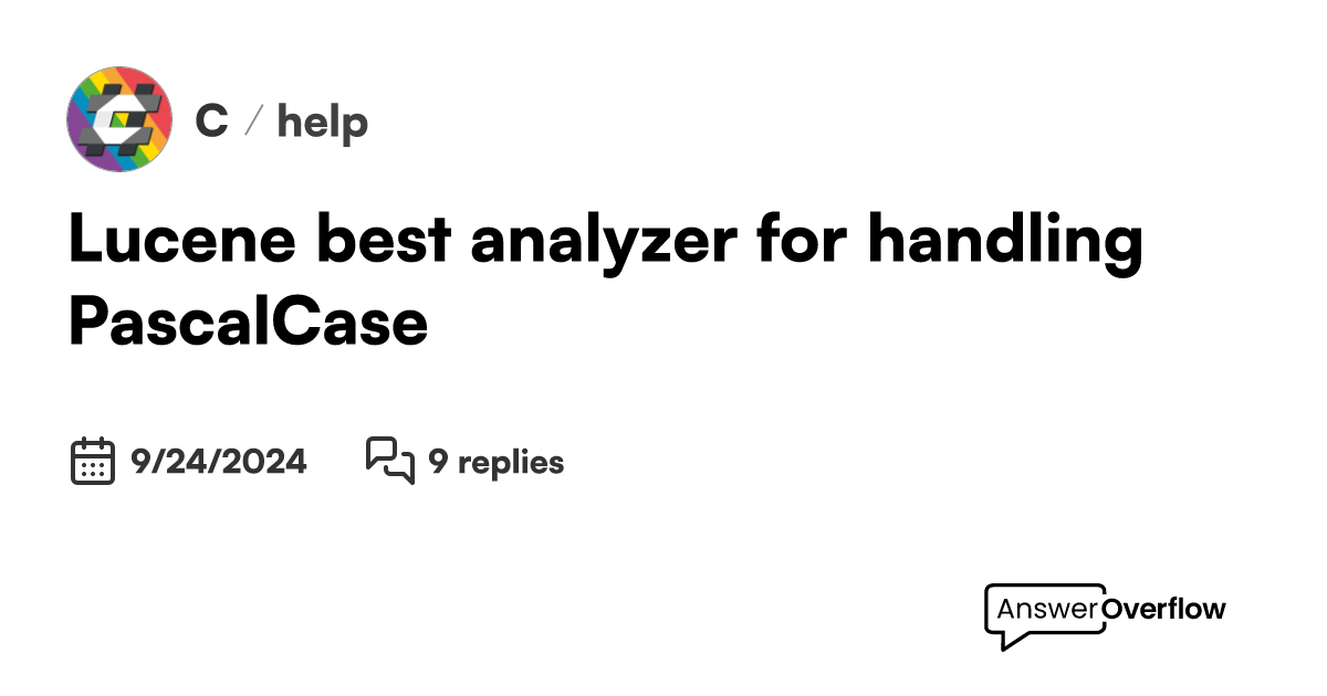 Lucene: best analyzer for handling PascalCase? - C#