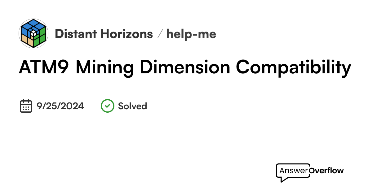 ATM9 Mining Dimension Compatibility - Distant Horizons