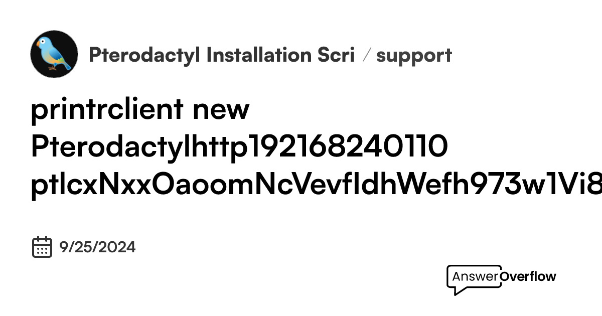 `print_r($client = new Pterodactyl('http://192.168.240.110', 'ptlc ...