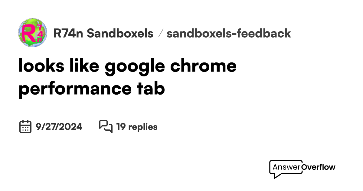 looks like google chrome performance tab - 🚨 R74n / Sandboxels