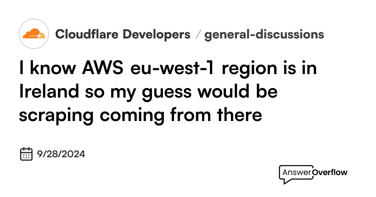 I know AWS eu-west-1 region is in Ireland so my guess would be scraping ...