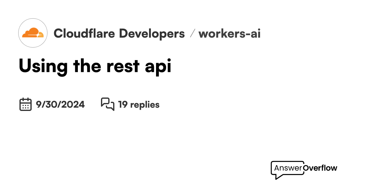 Using the rest api - Cloudflare Developers
