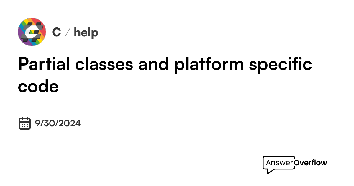 Partial classes and platform specific code - C#