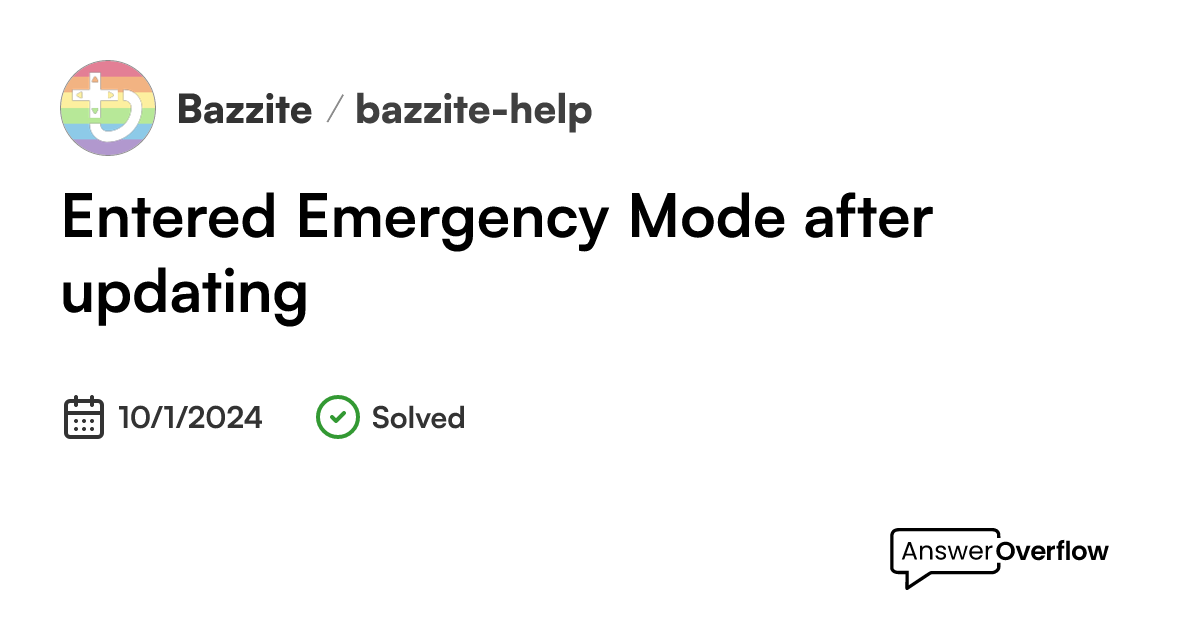 Entered Emergency Mode after updating - Universal Blue