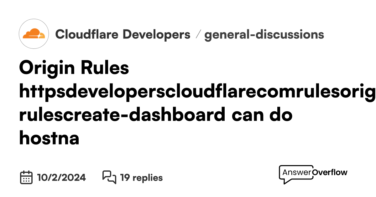 Origin Rules: https://developers.cloudflare.com/rules/origin-rules/create-dashboard/ can do ...