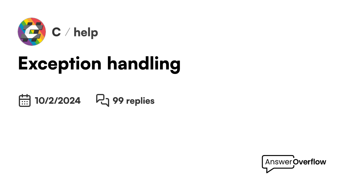 Exception handling.. - C#