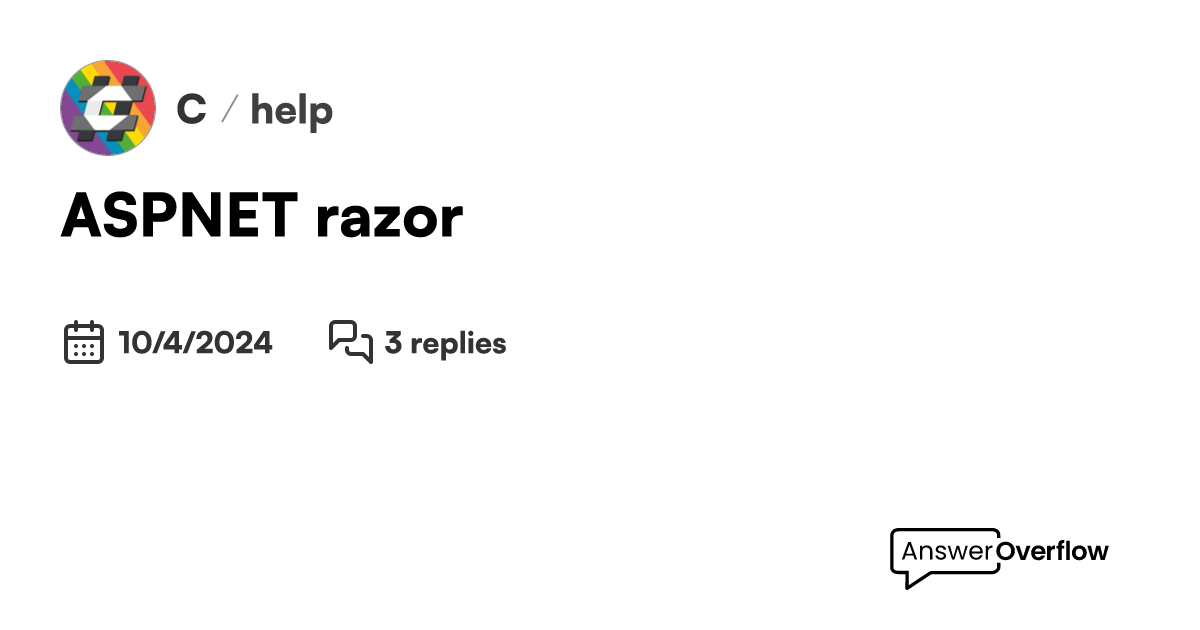 ASP.NET razor - C#