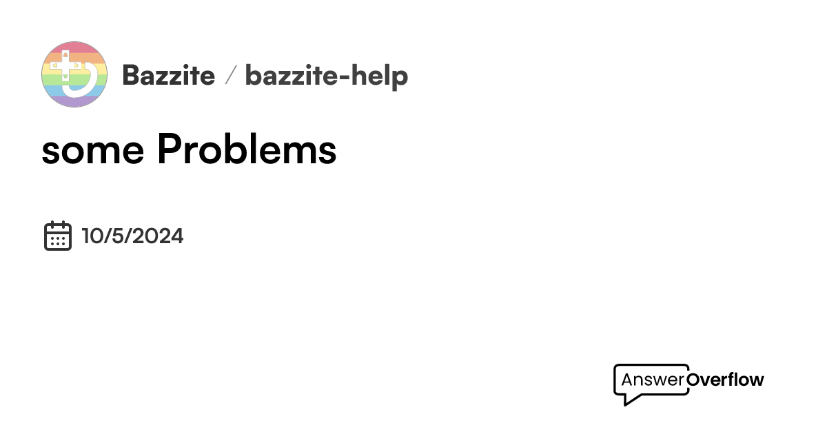 some Problems - Universal Blue