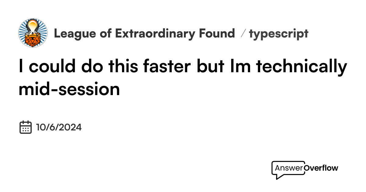 I could do this faster but I'm technically mid-session - League of ...