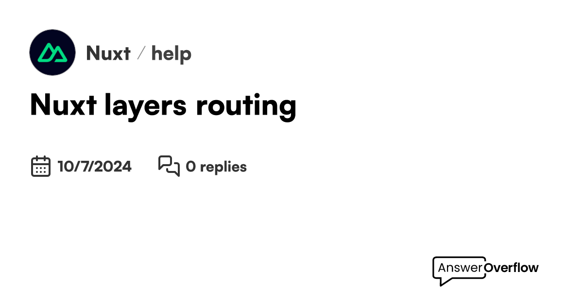 Nuxt layers routing - Nuxt