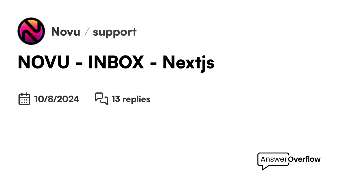 NOVU - INBOX - Next.js - Novu