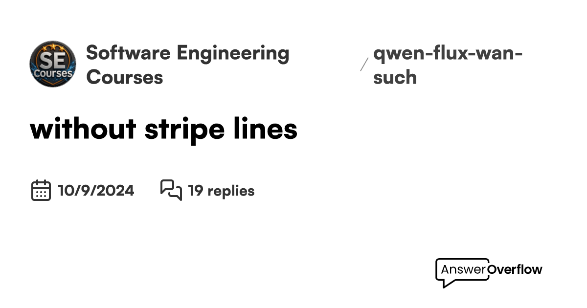 without stripe lines - Software Engineering Courses (SECourses)