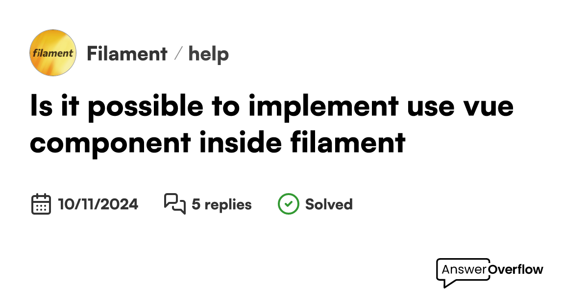 Is it possible to implement use vue component inside filament? - Filament