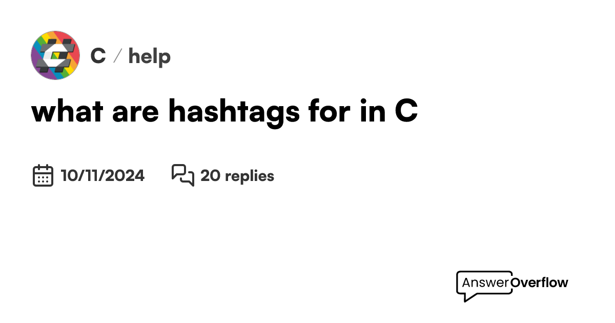 what are hashtags for in C#? - C#