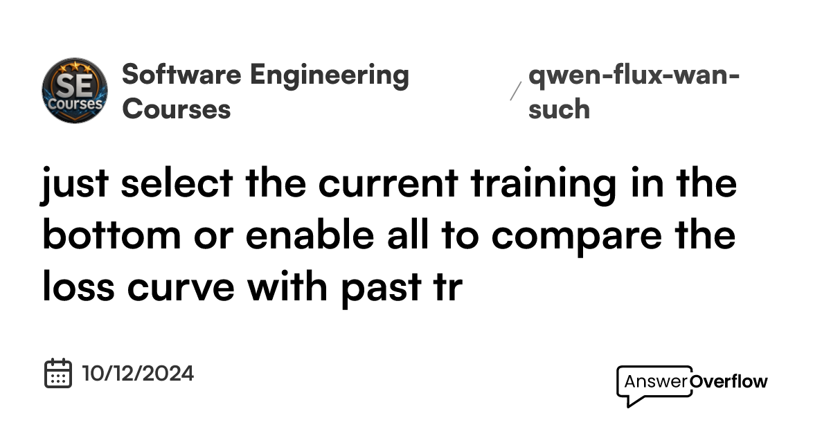 just select the current training in the bottom or enable all to compare ...