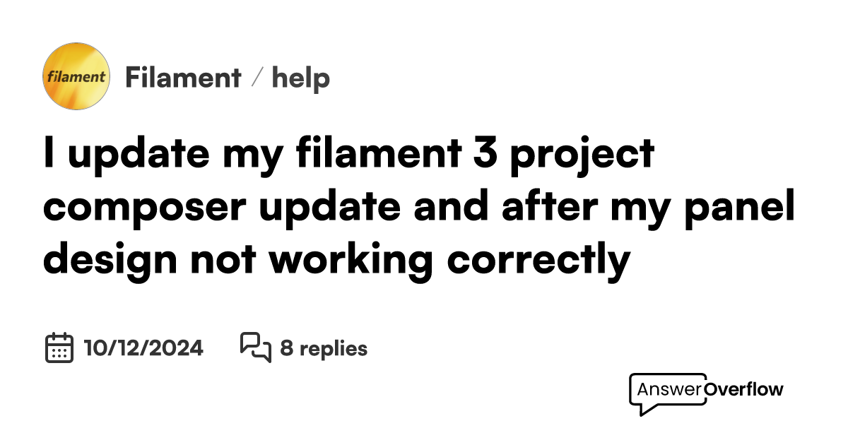 I update my filament 3 project ( composer update ) and after my panel design not working ...