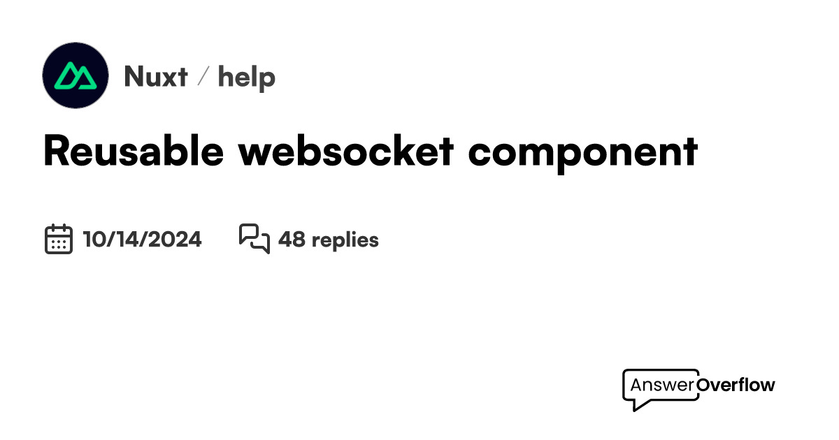 Reusable websocket component - Nuxt