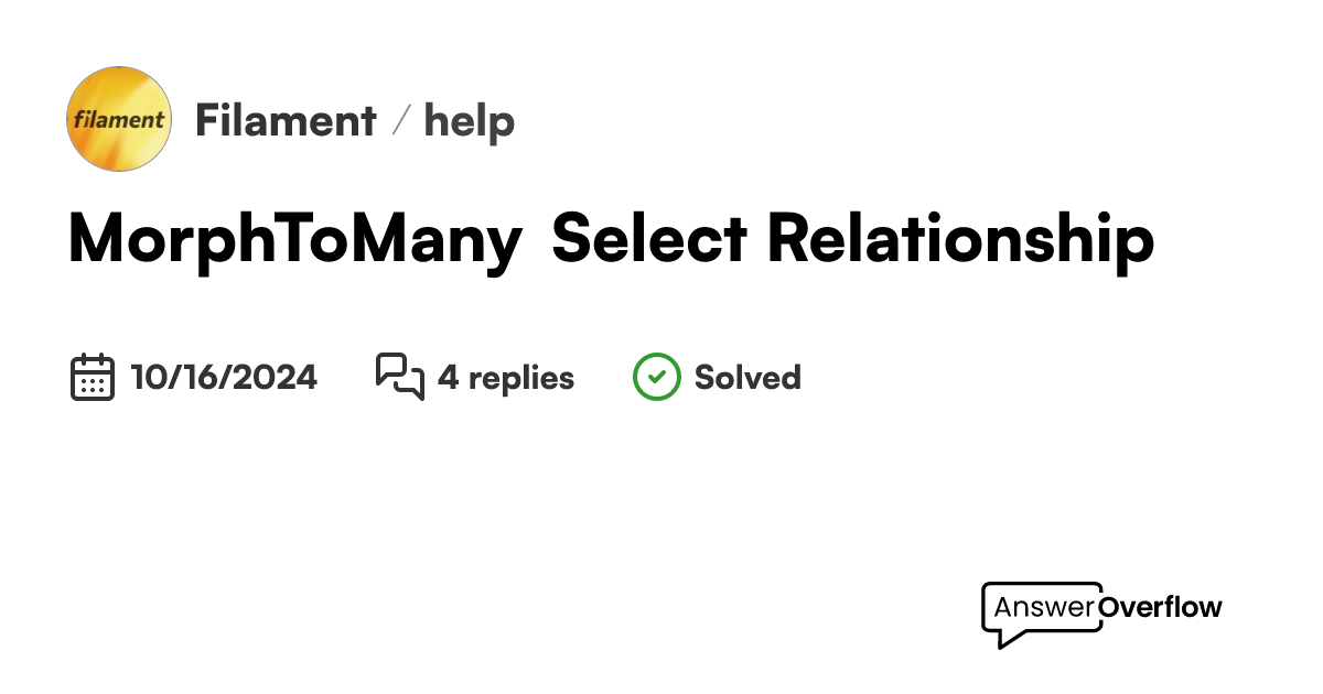 MorphToMany Select Relationship - Filament