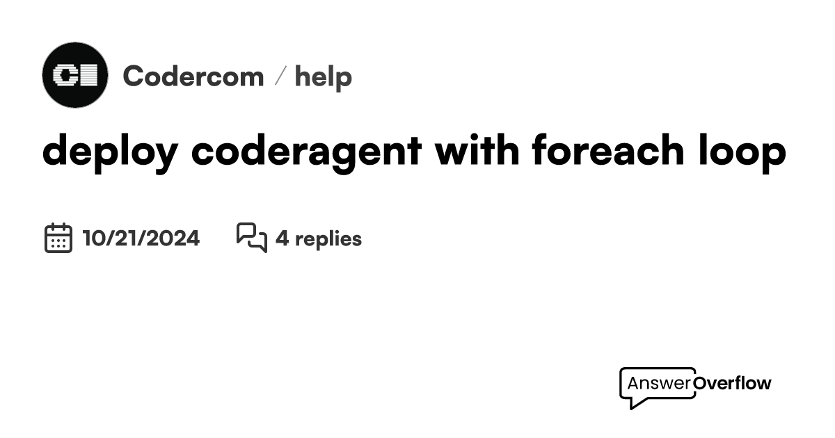 deploy coder_agent with for_each loop - Coder.com