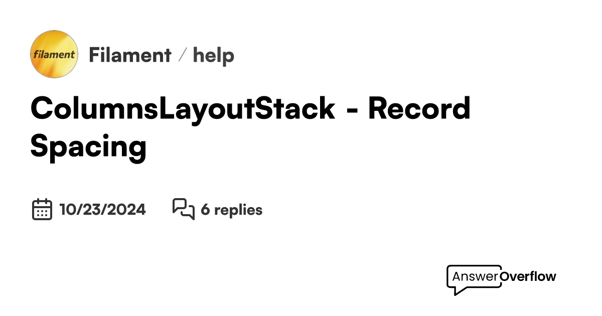 Columns\Layout\Stack - Record Spacing - Filament