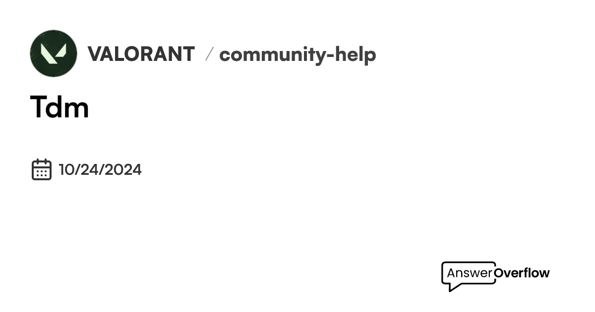 Tdm - VALORANT