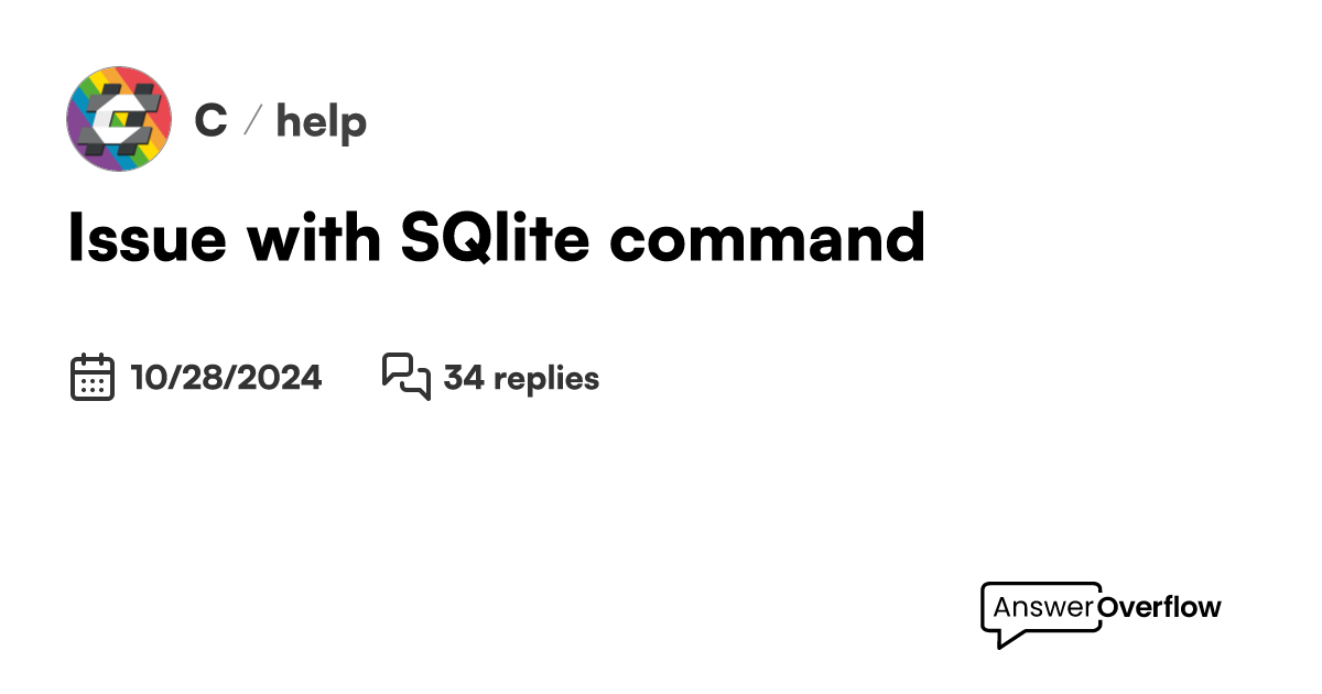 Issue with SQlite command - C#
