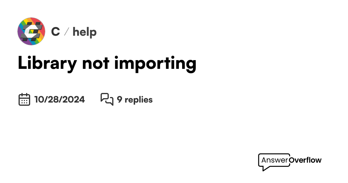 Library not importing? - C#