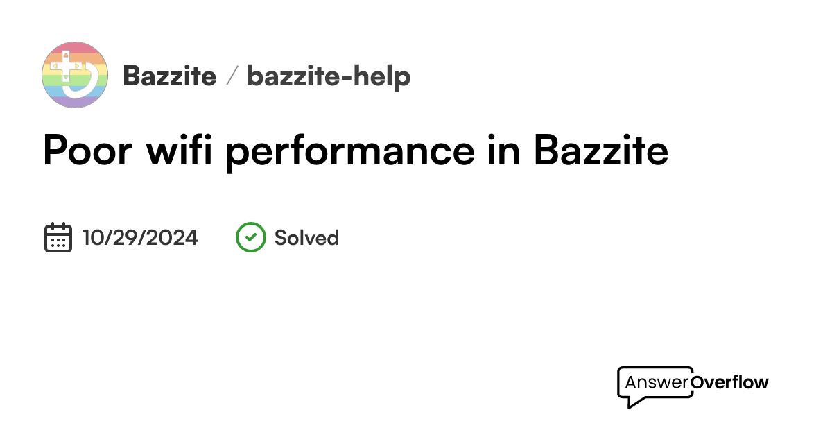 Poor wifi performance in Bazzite - Universal Blue