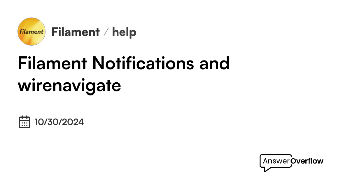 Filament Notifications and `wire:navigate` - Filament