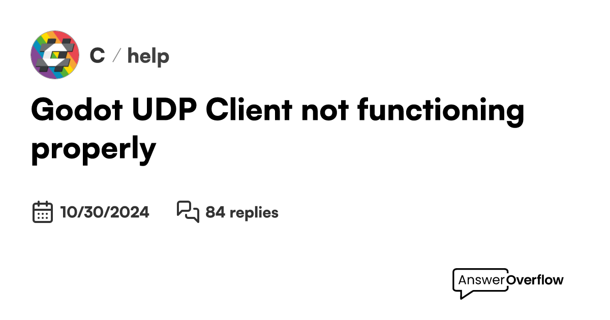 Godot UDP Client not functioning properly - C#