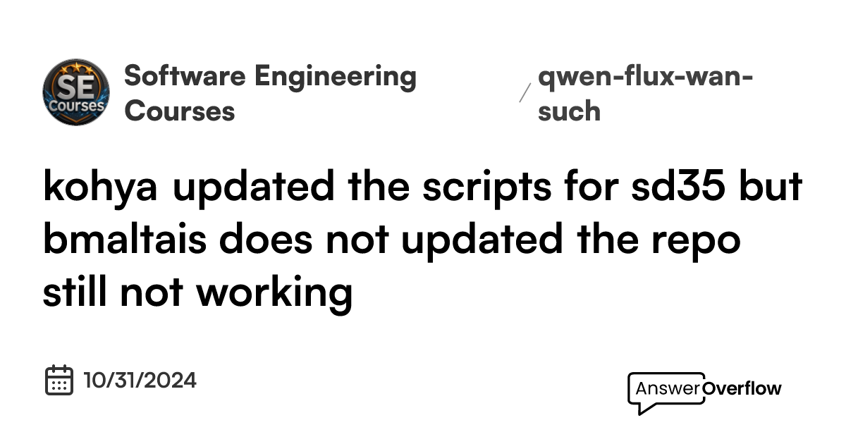 kohya updated the scripts for sd3.5 but bmaltais does not updated the repo, still not working ...