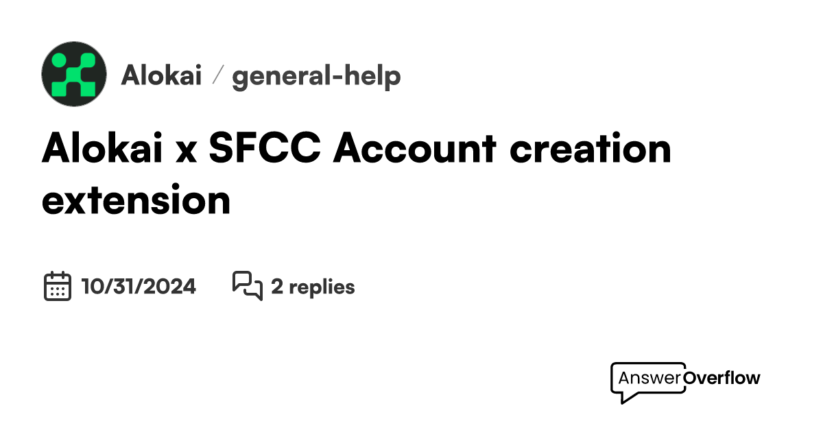 [Alokai x SFCC] Account creation extension - Alokai