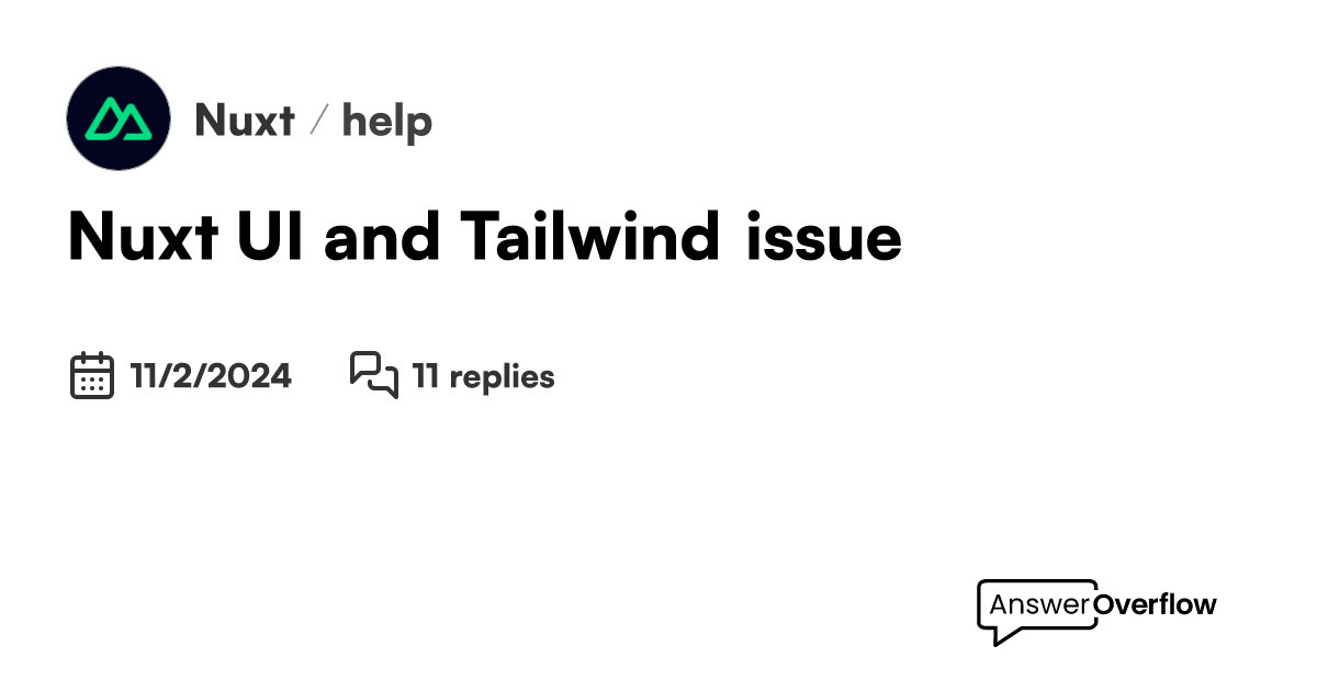 Nuxt UI and Tailwind issue - Nuxt