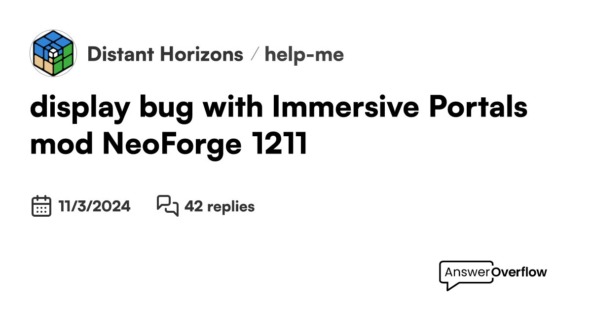 display bug with Immersive Portals mod NeoForge 1.21.1 - Distant Horizons