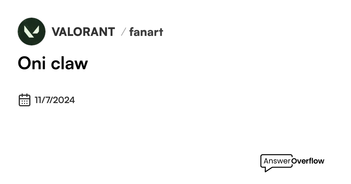 Oni claw - VALORANT