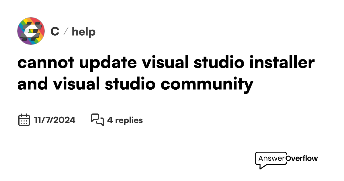 cannot update visual studio installer and visual studio community - C#