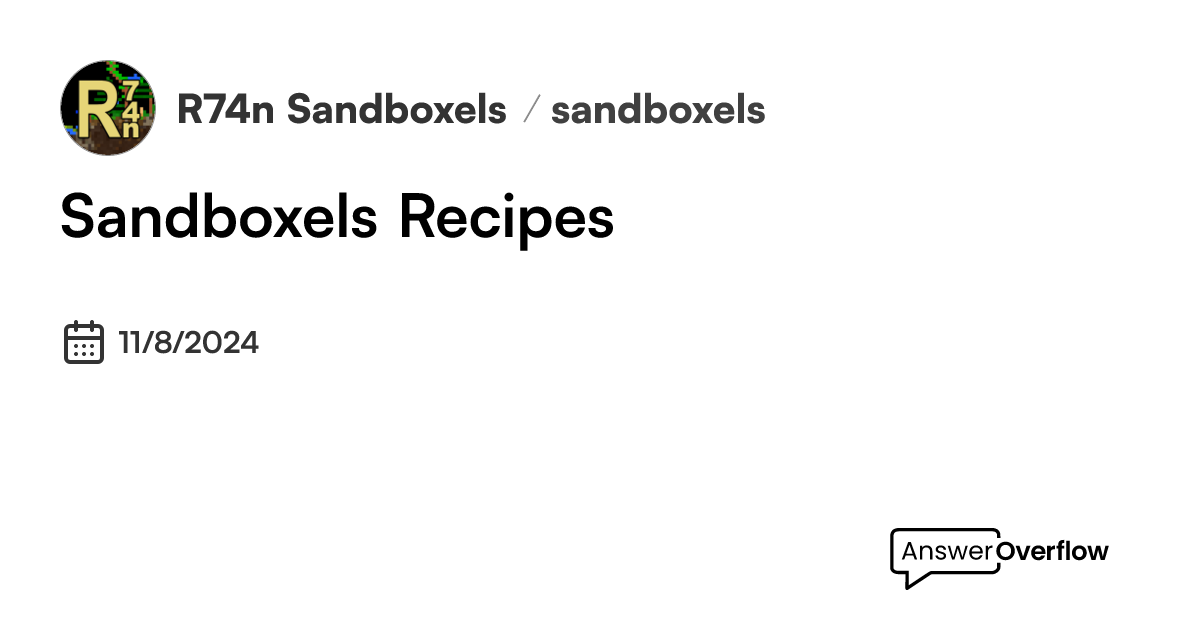 Sandboxels Recipes - 🎃 R74n / Sandboxels