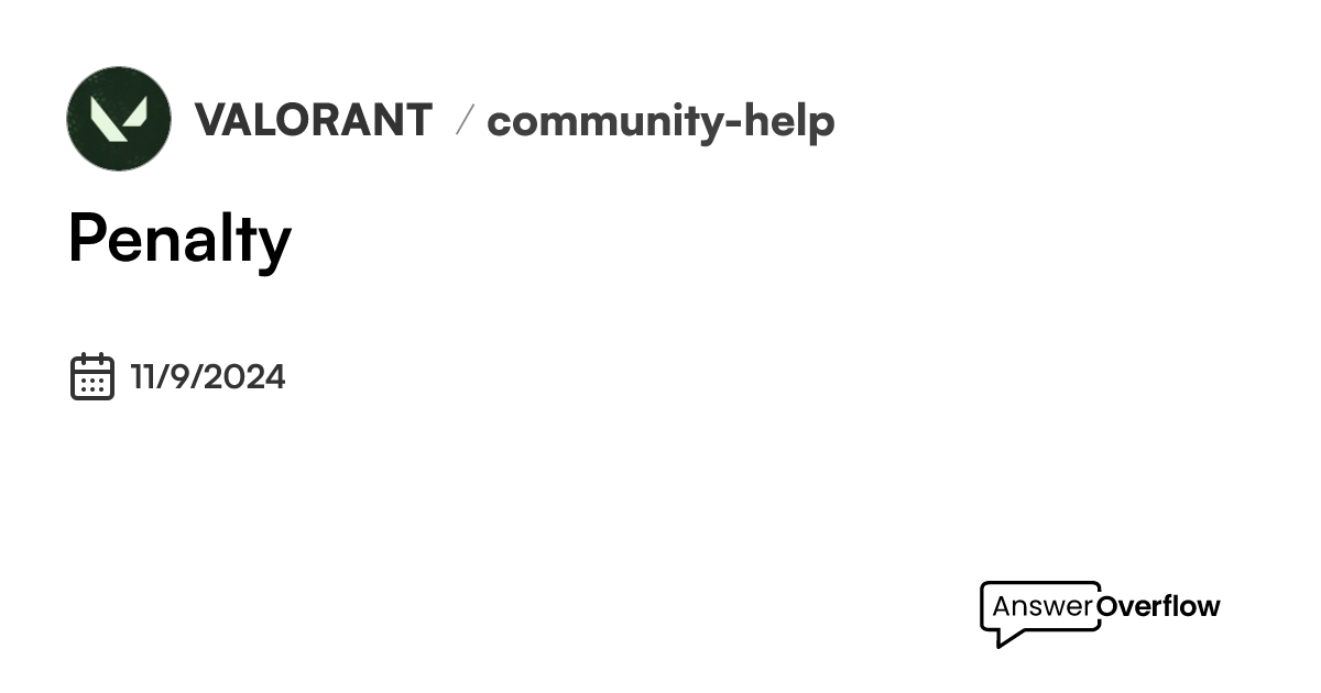 Penalty - VALORANT