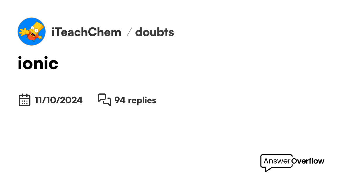 ionic - iTeachChem