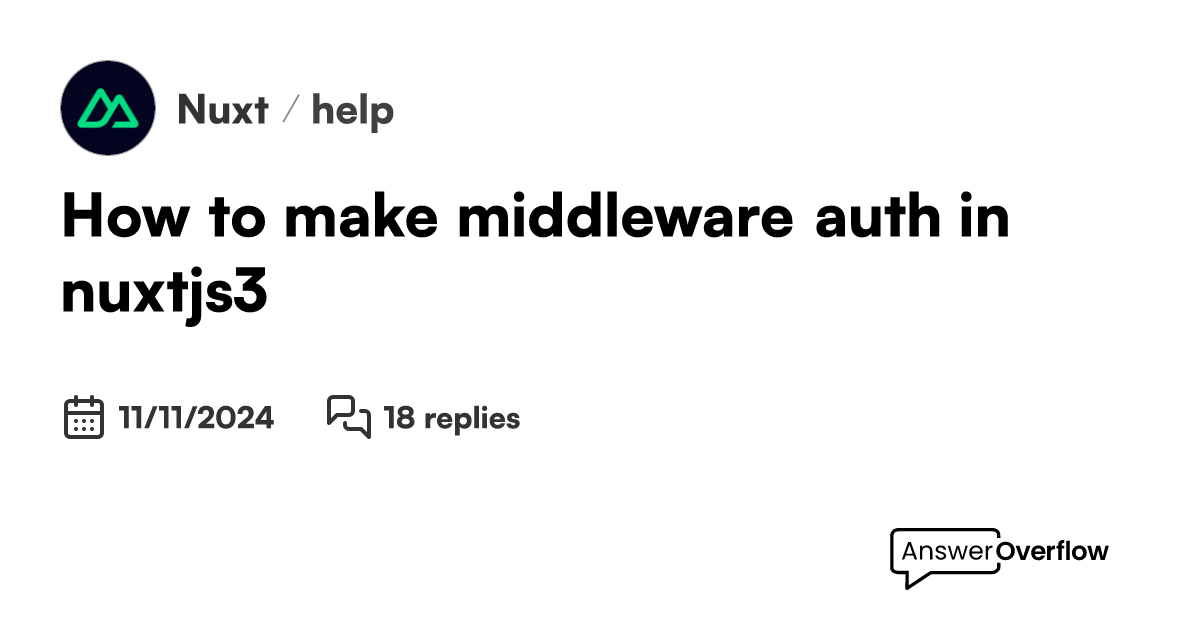 How to make middleware auth in nuxtjs3? - Nuxt