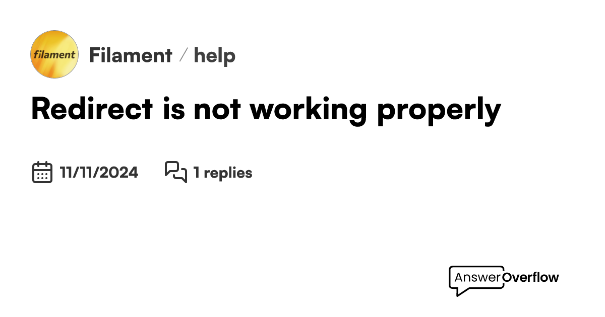 Redirect is not working properly - Filament