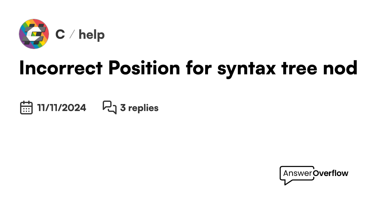 Incorrect Position for syntax tree nod - C#