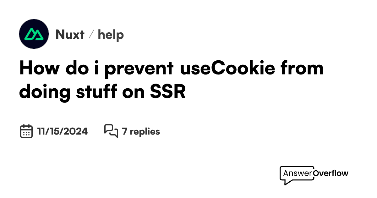 How do i prevent useCookie from doing stuff on SSR? - Nuxt