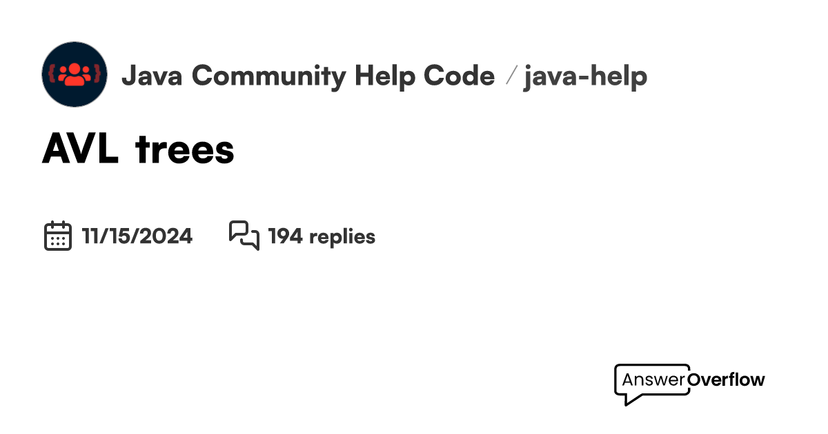 AVL trees - Java Community | Help. Code. Learn.