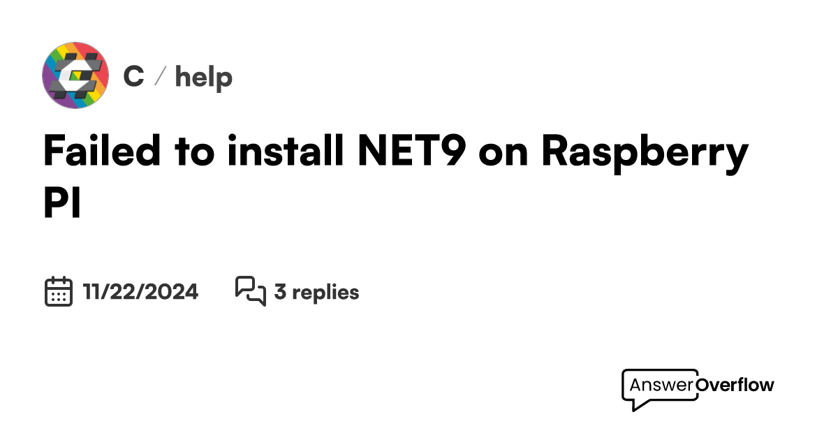 Failed to install .NET9 on Raspberry PI - C#